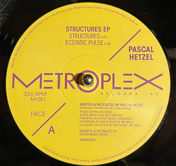Pascal Hetzel-Structures EP – Gramaphone Records