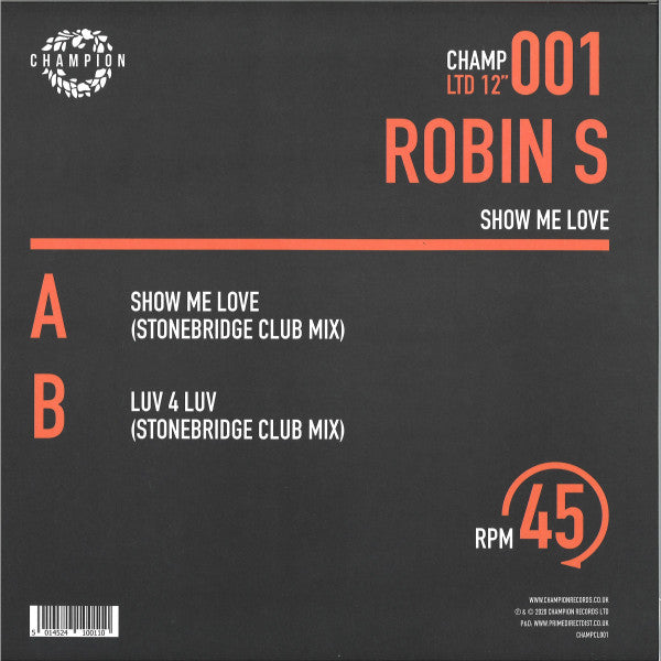 Robin S-Show Me Love / Luv 4 Luv – Gramaphone Records